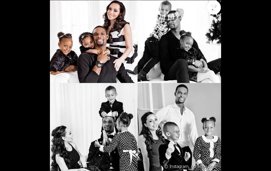 Chris Bosh et sa femme Adrienne (photo Instagram lors des fêtes de fin ...