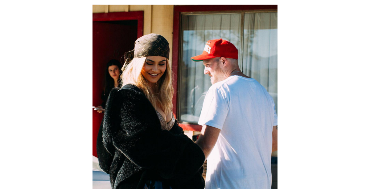 Photo de Kylie Jenner et Colin Tilley publiée le 31 mars 2016. - Purepeople