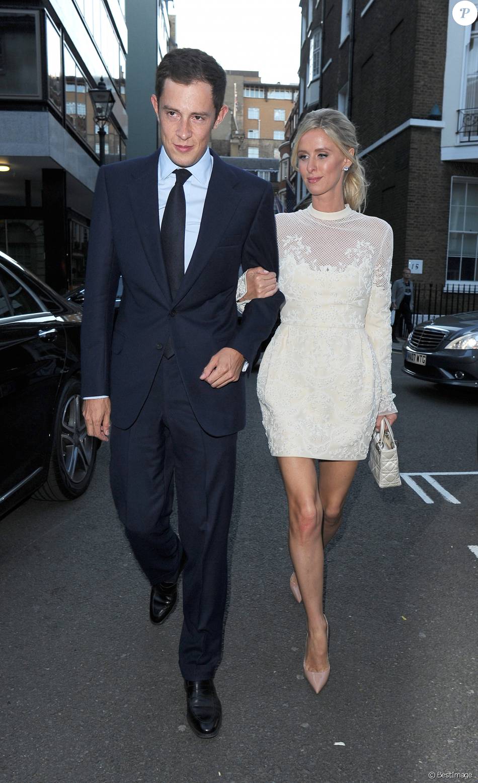 James Rothschild et sa fiancée Nicky Hilton à la Soirée de pré-mariage ...