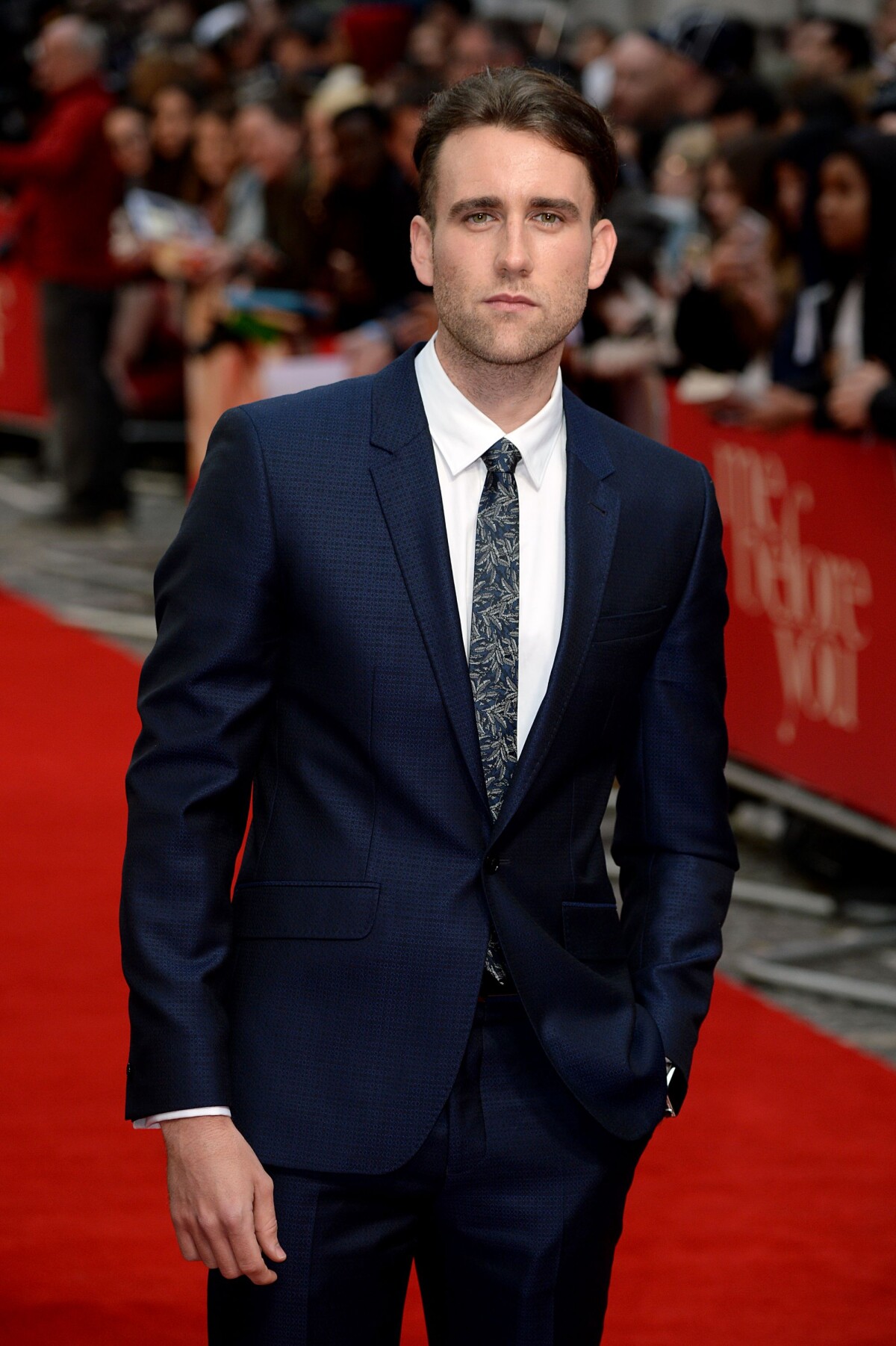 Photo : Matthew Lewis lors de la première de Me Before You au Curzon ...