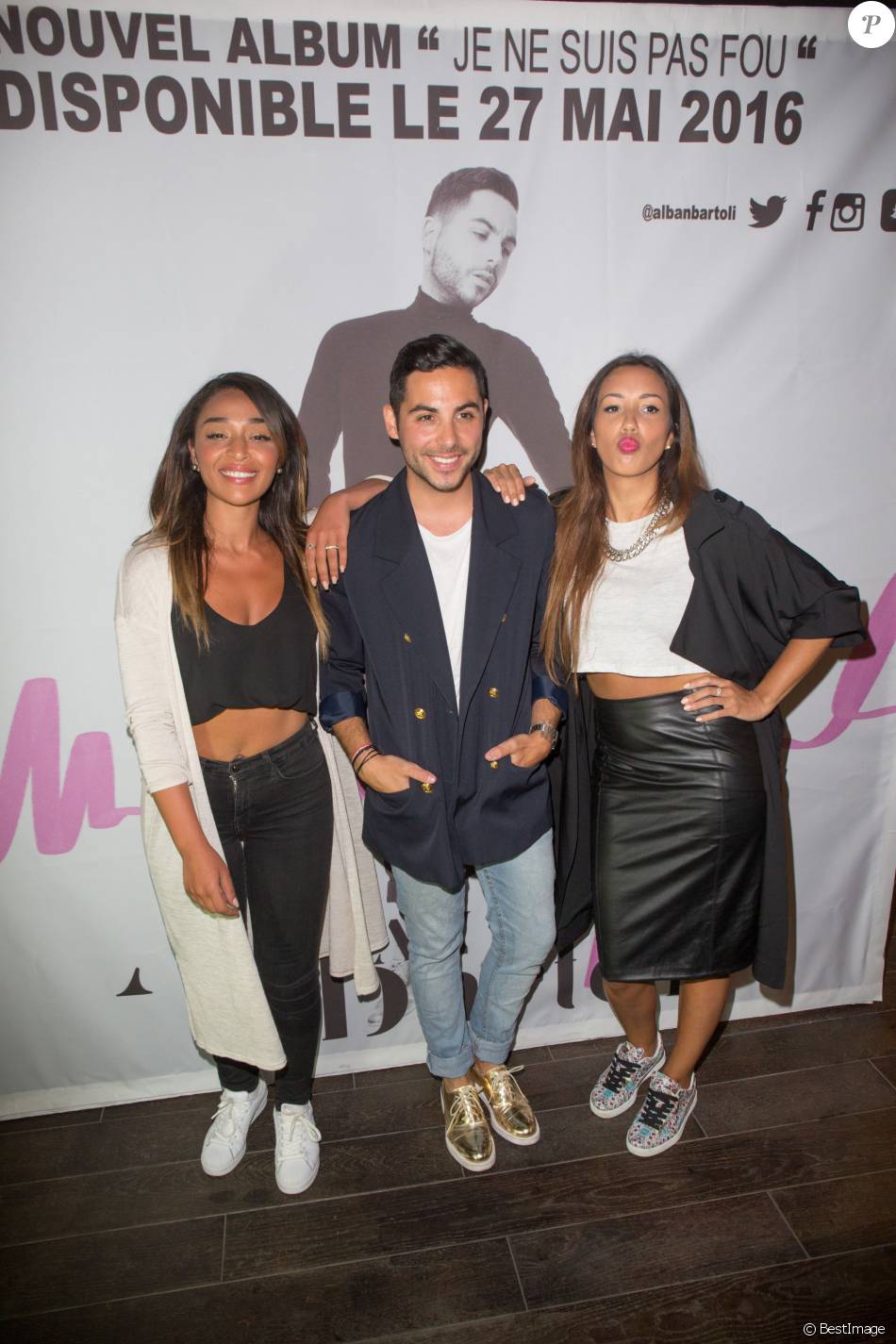 Zayra Alvarez, Ayna et Alban Bartoli - Photocall - Showcase d'Alban ...