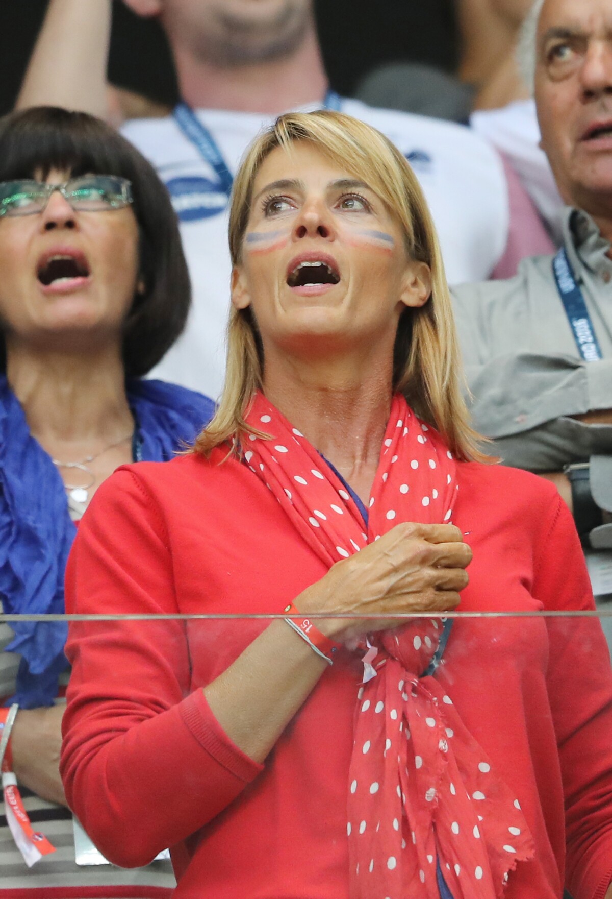 Photo : Nathalie Simon au match de l'Euro 2016 France-Albanie au Stade ...