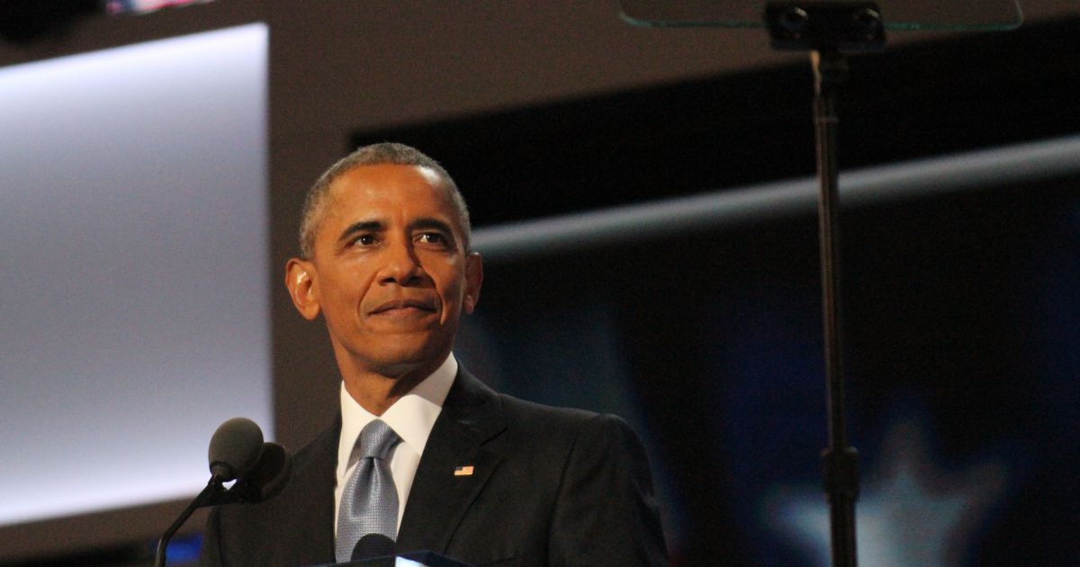 Barack Obama lors de la Convention Nationale Démocrate au Wells Fargo ...