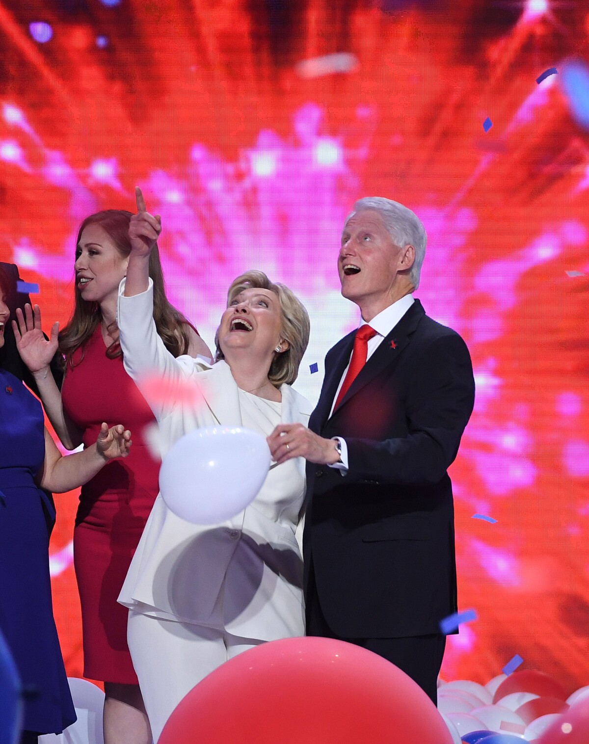 Photo : Chelsea, Hillary et Bill Clinton - Convention démocrate à ...