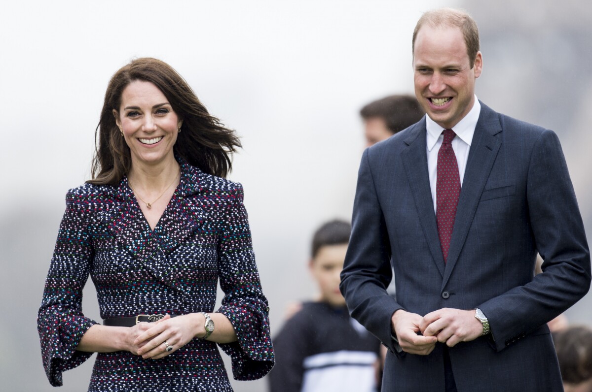 Photo : Le prince William et Kate Middleton sur le parvis des droits de ...