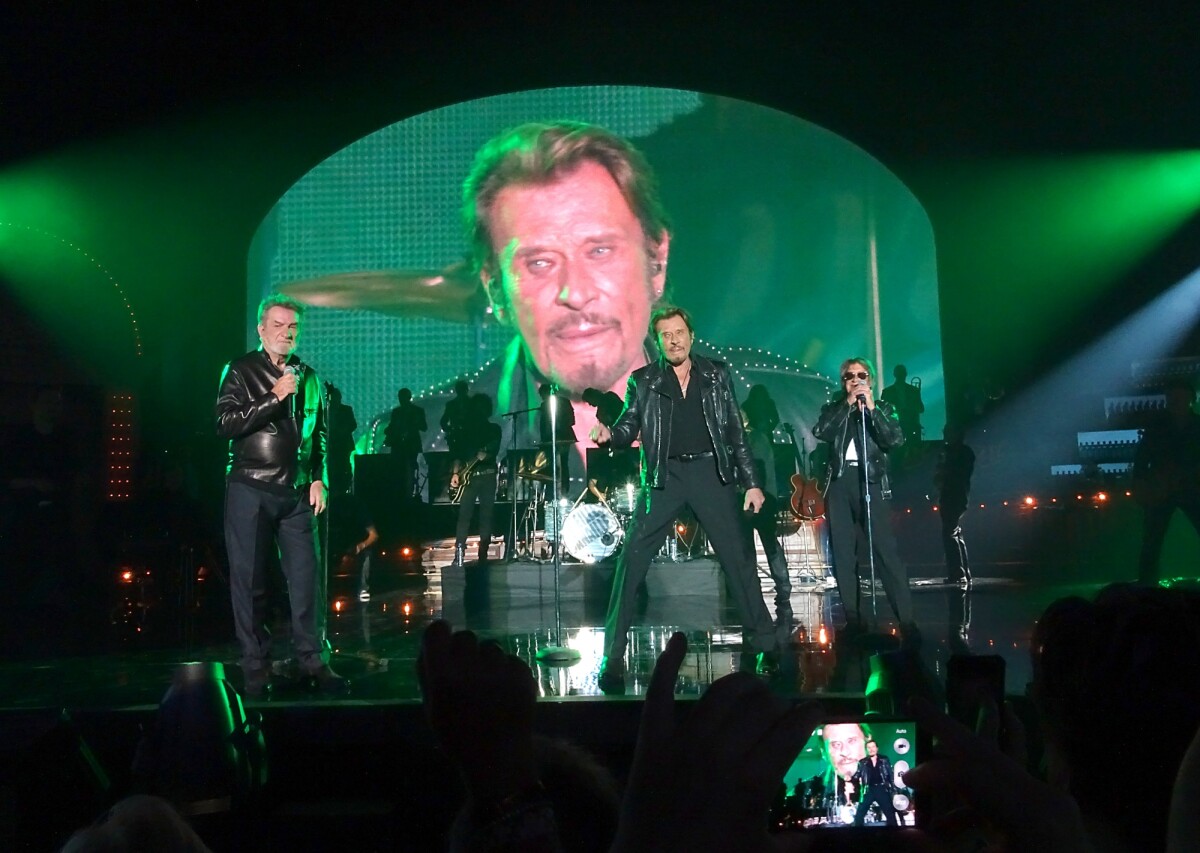 Photo : Eddy Mitchell, Johnny Hallyday et Jacques Dutronc lors du ...