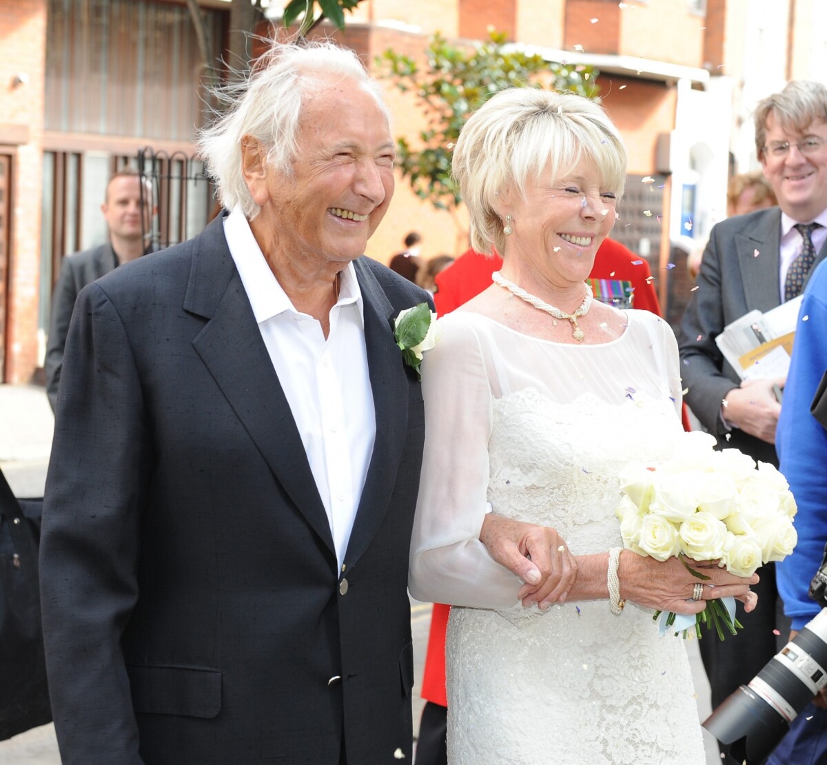 Photo : Michael Winner et sa femme Geraldine (Lynton-Edwards) lors de ...