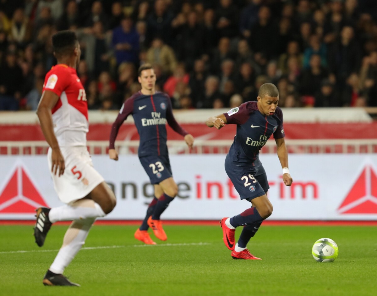 Photo : Kylian M'bappé - Match AS Monaco - PSG au Stade Louis II ...