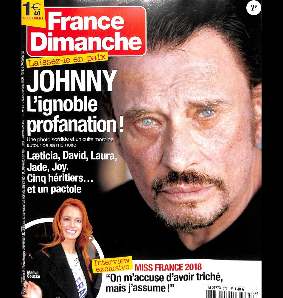 Couverture du magazine France Dimanche en kiosques le 22 décembre 2017 ...