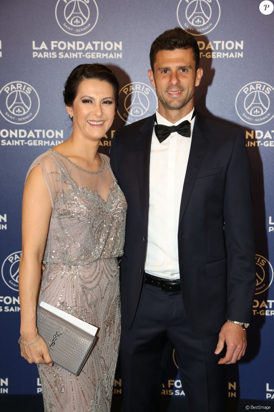 Exclusif - Thiago Motta et sa femme Francisca - Dîner de gala au profit ...