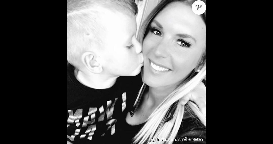 Amélie Neten et son fils Hugo, 14 novembre 2017 - Purepeople