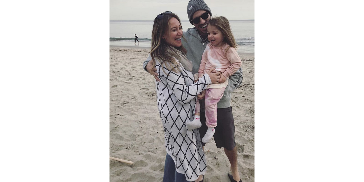 Photo : Hailey Duff, son fiancé Matt Rosenberg et leur fille Ryan. 2017 ...