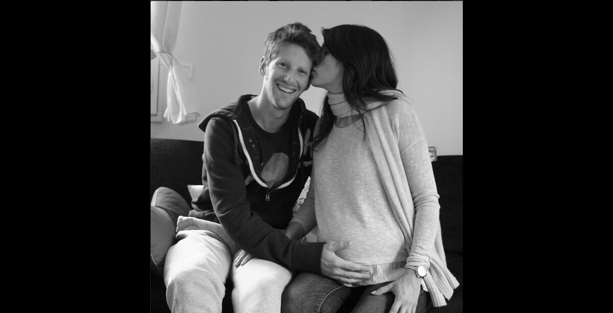 Photo : Romain Grosjean et son épouse Marion Jollès-Grosjean - photo publiée sur Instagram le 11 ...