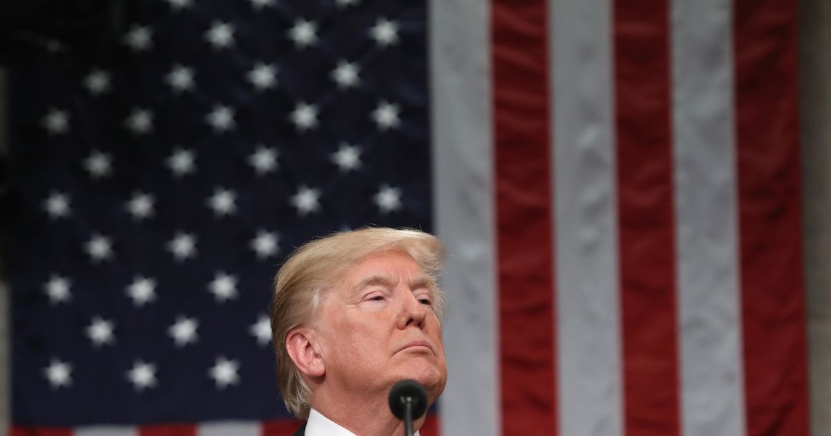 Discours de Donald Trump à Washington le 30 janvier 2018. - Purepeople