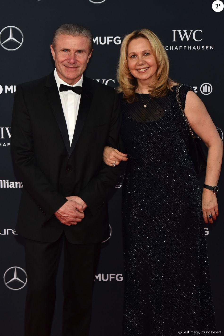 Sergueï Bubka et sa femme Lilia Tutunik lors des Laureus World Sports Awards 2018 au Sporting ...
