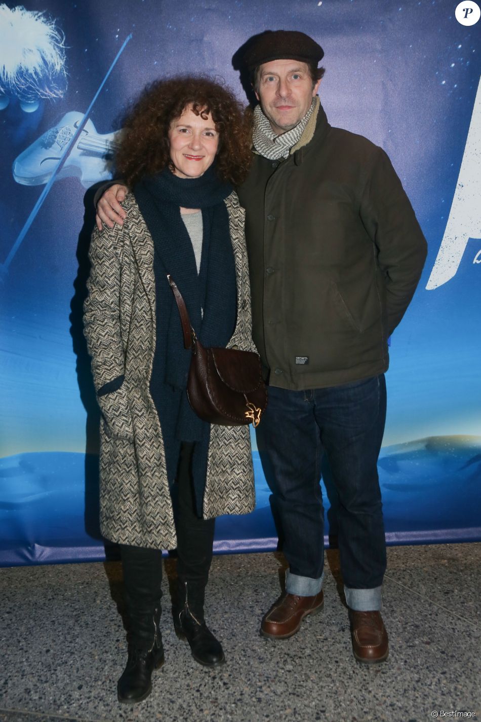 Patrick Mazet et sa compagne au photocall du spectacle Bô, le voyage ...
