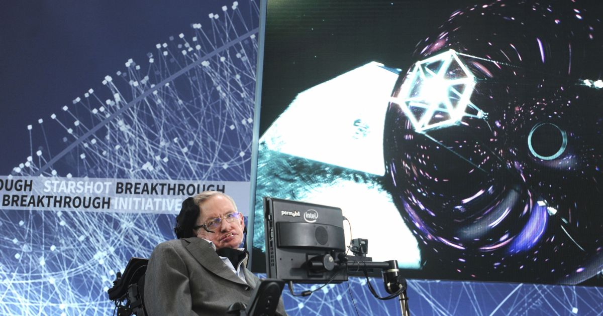 Stephen Hawking présente le projet d'exploration de l'espace ...