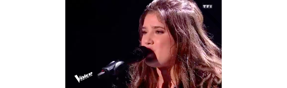 Photo : Sherley Paredes dans The Voice 7 sur TF1 le 21 avril 2018 ...