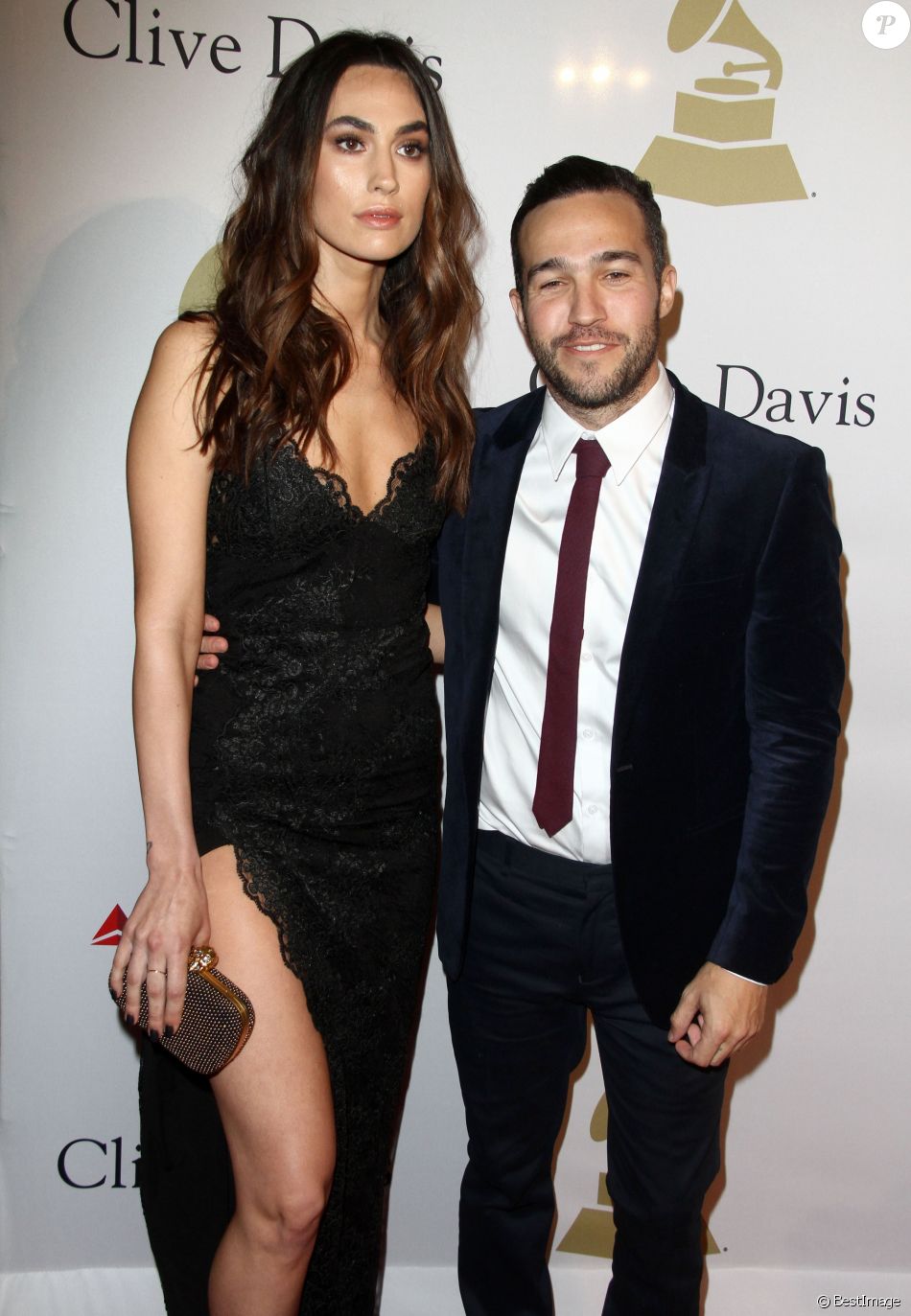 Meagan Camper et Pete Wentz au gala Pre-Grammy à l'hôtel The Beverly ...