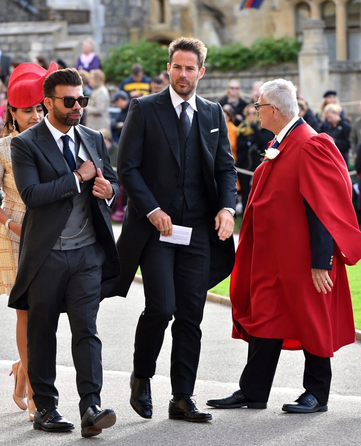 Photo : Jamie Redknapp - Les invités arrivent à la chapelle St. George ...