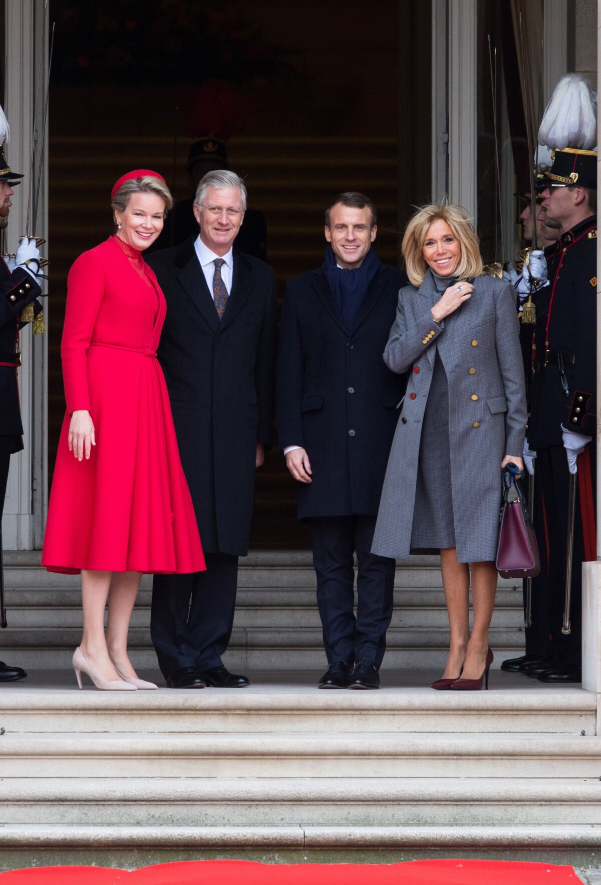 Photo : Le Président français Emmanuel Macron et la Première Dame ...