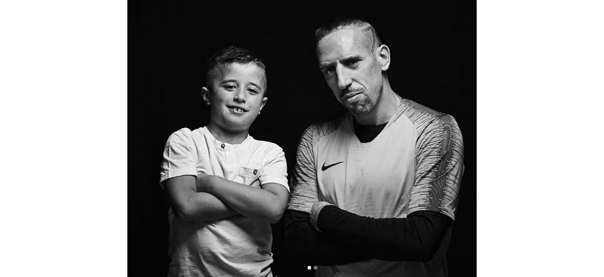 Photo : Franck Ribéry et son fils Seïf el Islam, photo Instagram. - Purepeople