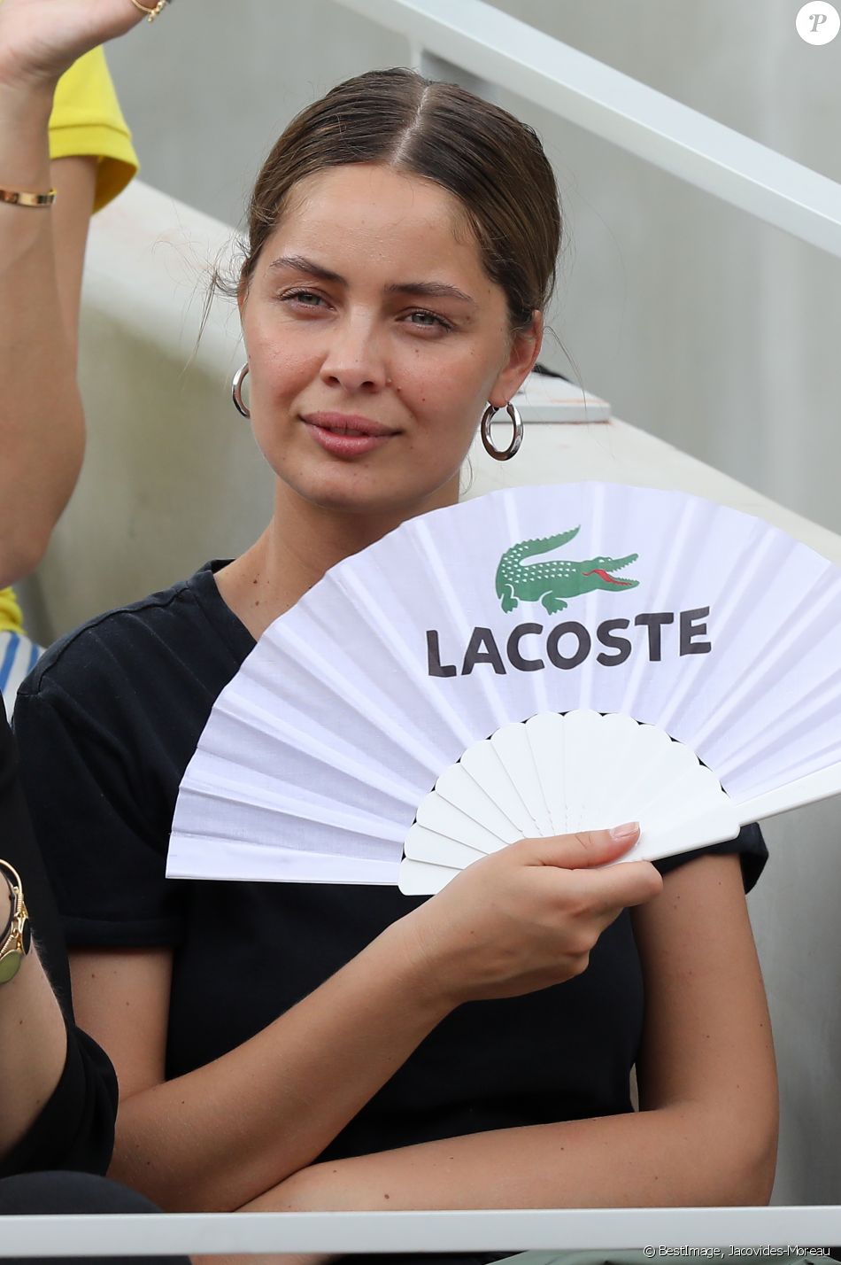 Marie-Ange Casta dans les tribunes lors des internationaux de tennis de ...