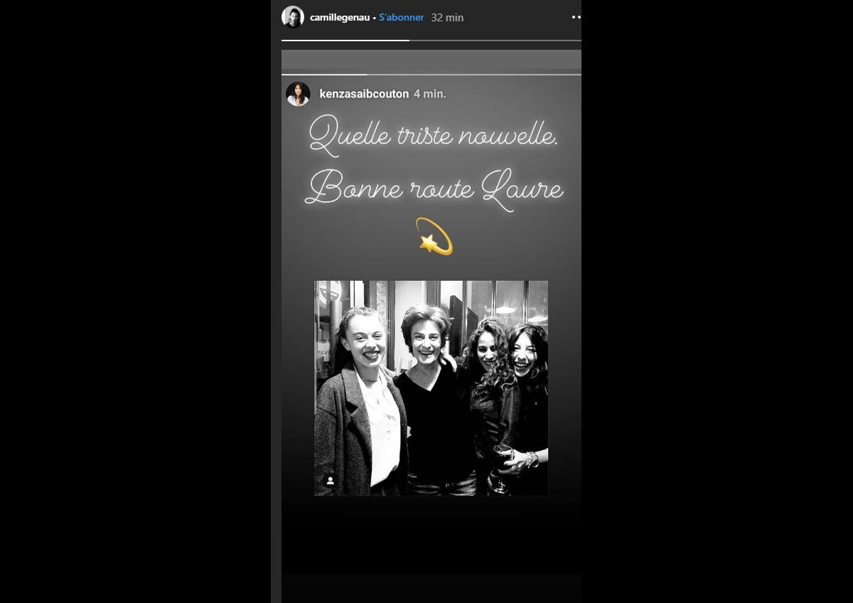Photo : Camille Geneau rend hommage à Laure Killing sur Instagram, le ...