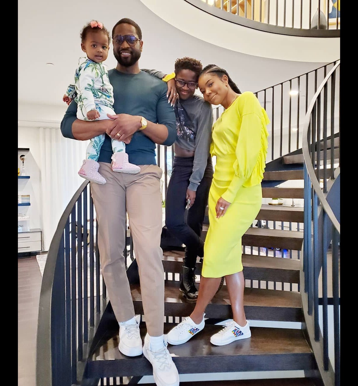 Photo : Dwayne Wade avec sa femme Gabrielle Union, leur fille Kaavia et ...