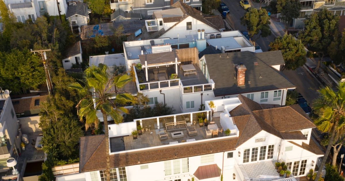 Vues aériennes de la maison de Lauren Sanchez (la nouvelle compagne de ...