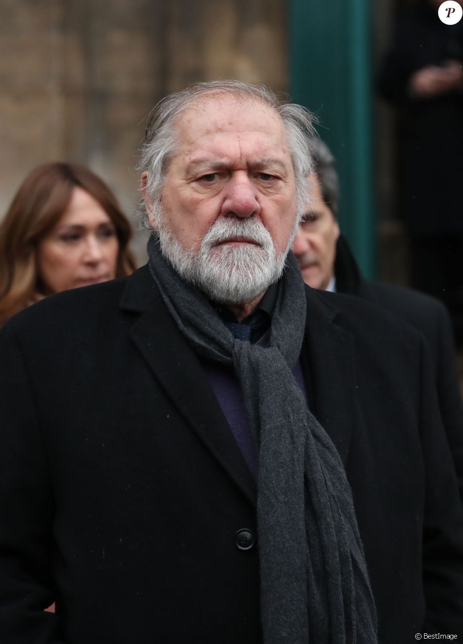 Pierre Santini - Sorties des obsèques d'Hervé Bourges en l'église Saint ...