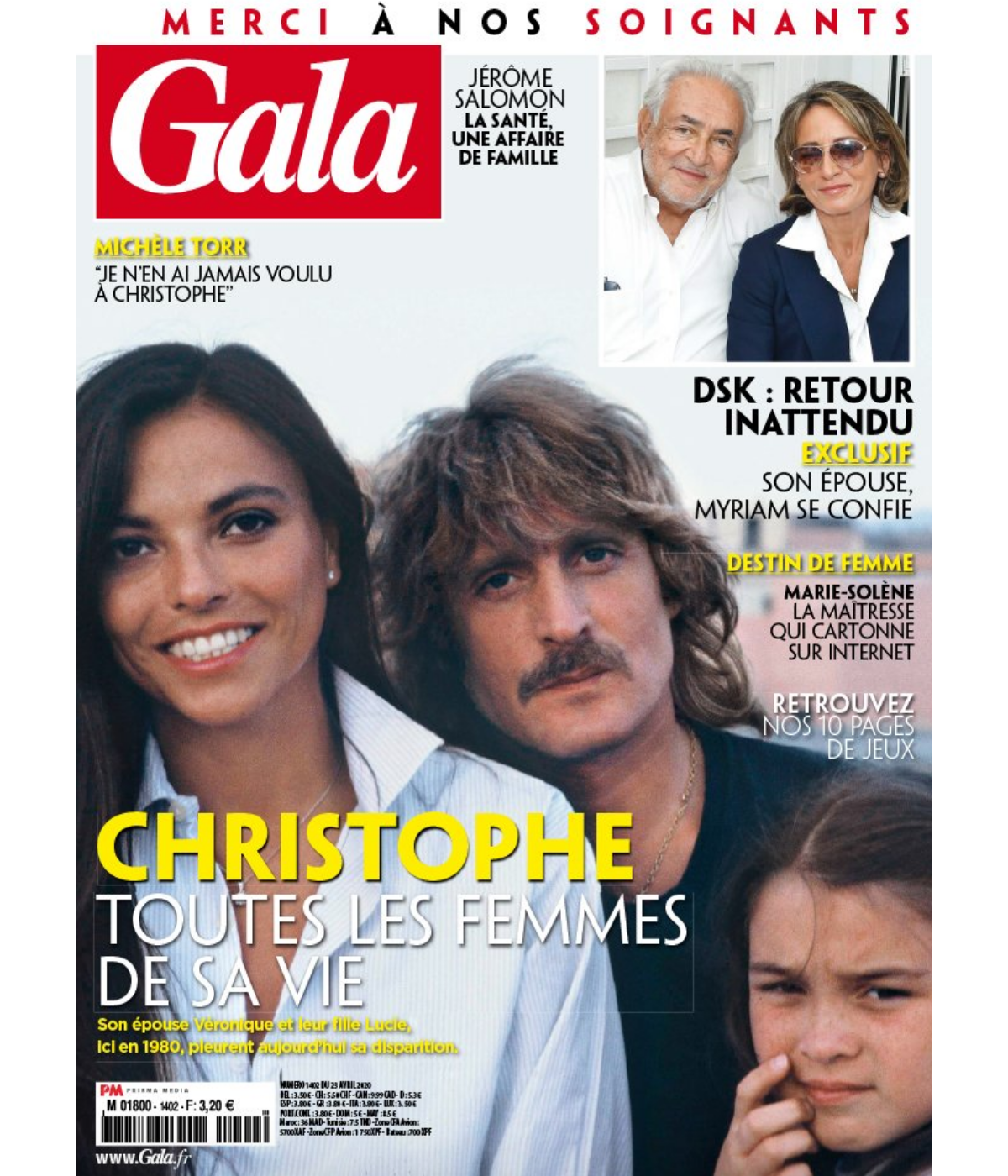Photo : Couverture du nouveau magazine Gala, paru le 23 avril 2020 ...