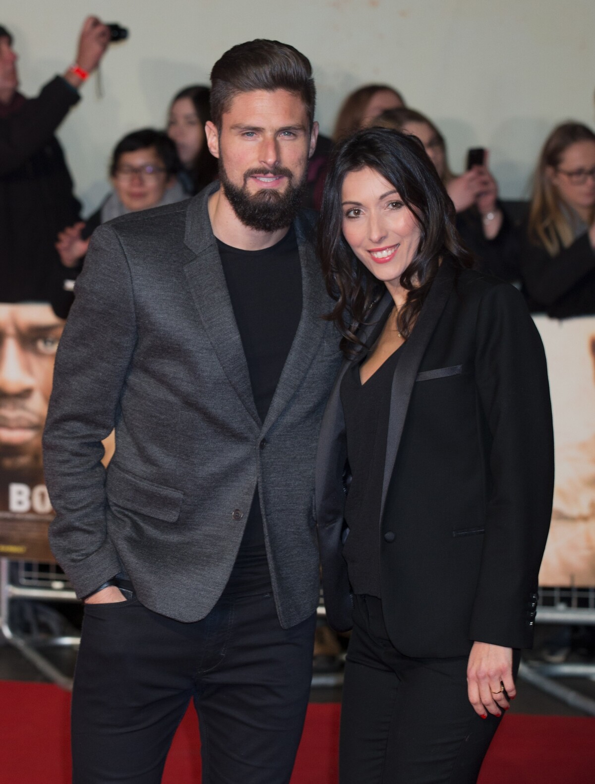 Photo : Olivier Giroud et sa femme Jennifer Giroud à la première de 'I ...