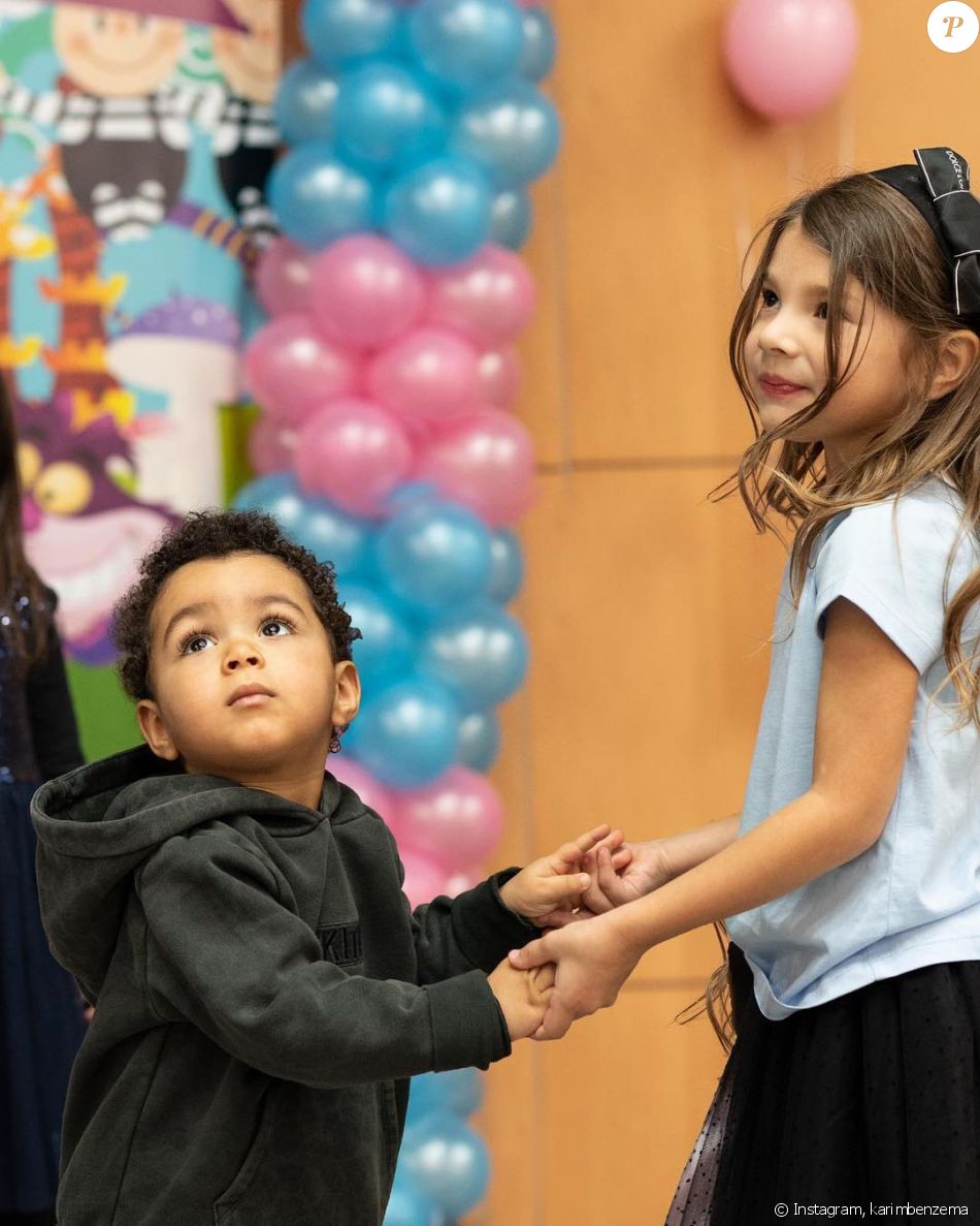 Karim Benzema a publié une photo de ses enfants Ibrahim et Mélia sur ...