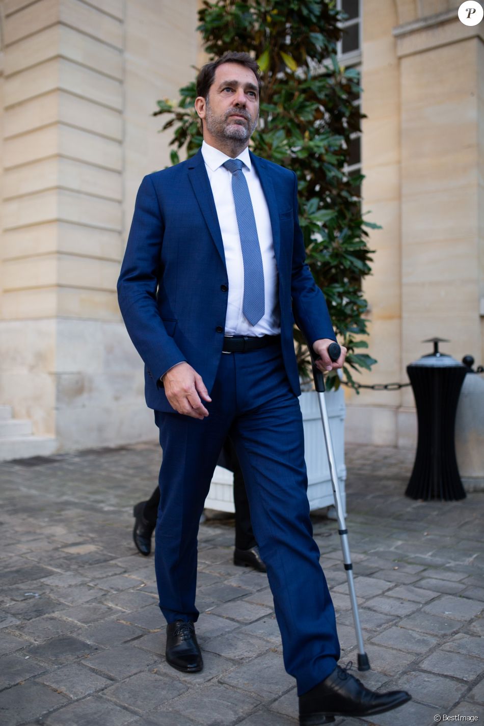 Christophe Castaner, ministre de l'Intérieur, lors de la réunion sur la ...