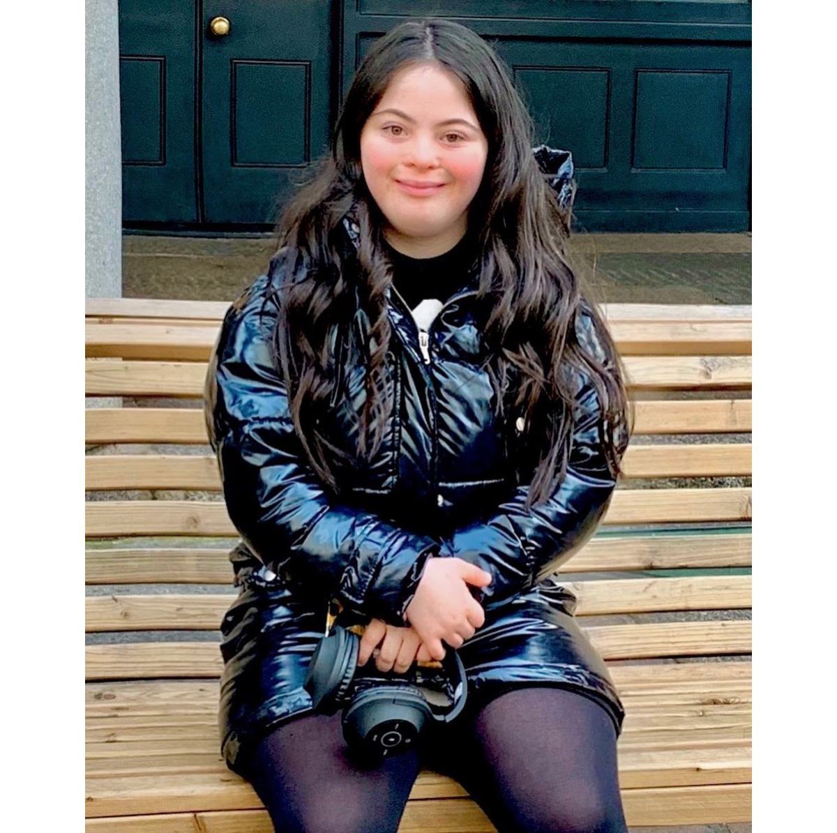 Photo : Le mannequin Ellie Goldstein. Décembre 2019. - Purepeople