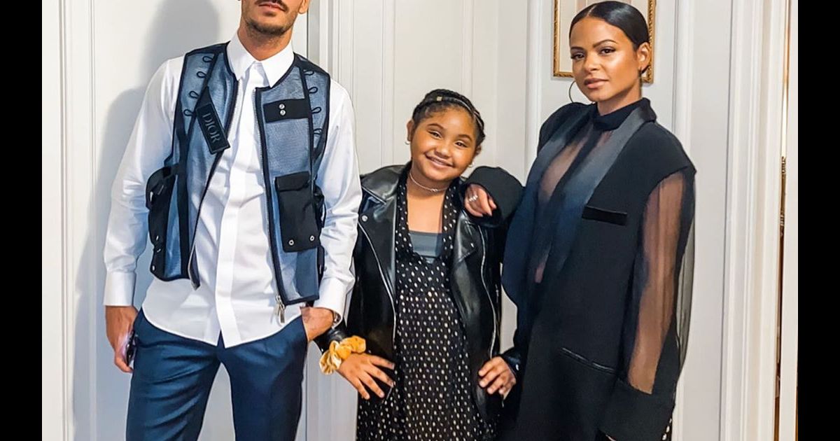 M. Pokora, sa belle-fille Violet et sa compagne Christina Milian avant ...