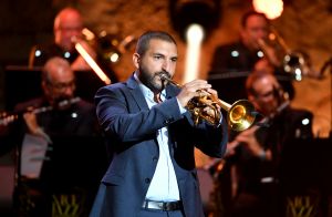 Ibrahim Maalouf et sa compagne - Arrivées Intérieur - 40e cérémonie des ...