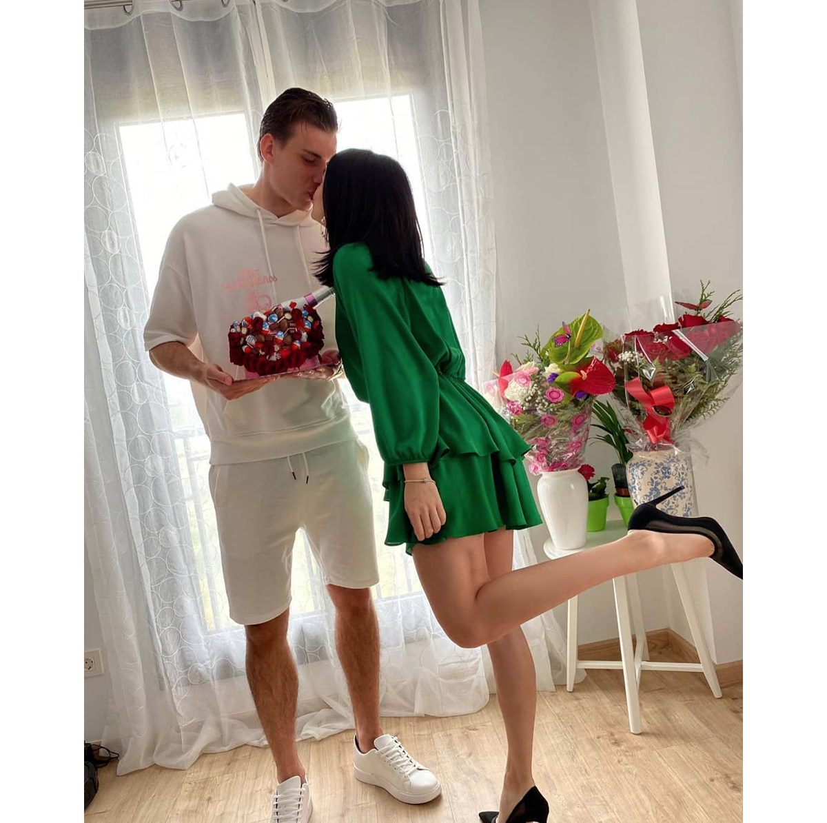 Photo : Andrey Lunin et son épouse Anastasiia. Juin 2020. - Purepeople