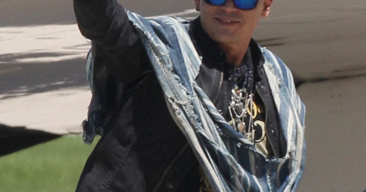 Exclusif - Johnny Depp arrive en jet privé à Bethlehem en Pennsylvanie ...