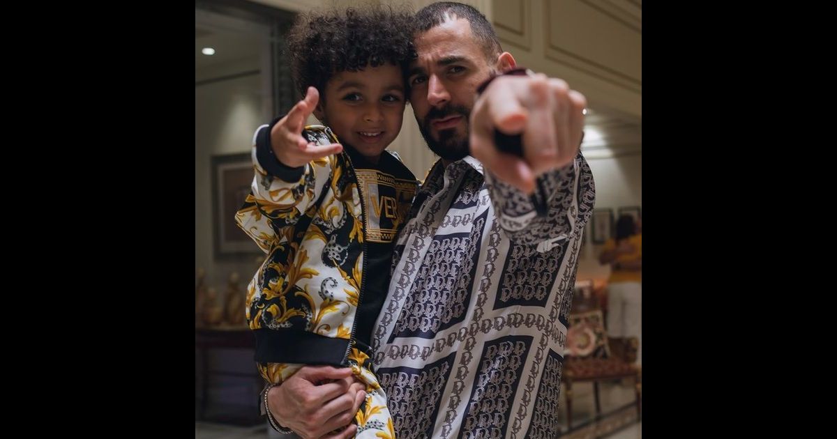 Karim Benzema et son fils Ibrahim. Photo publiée le 27 janvier 2021 ...