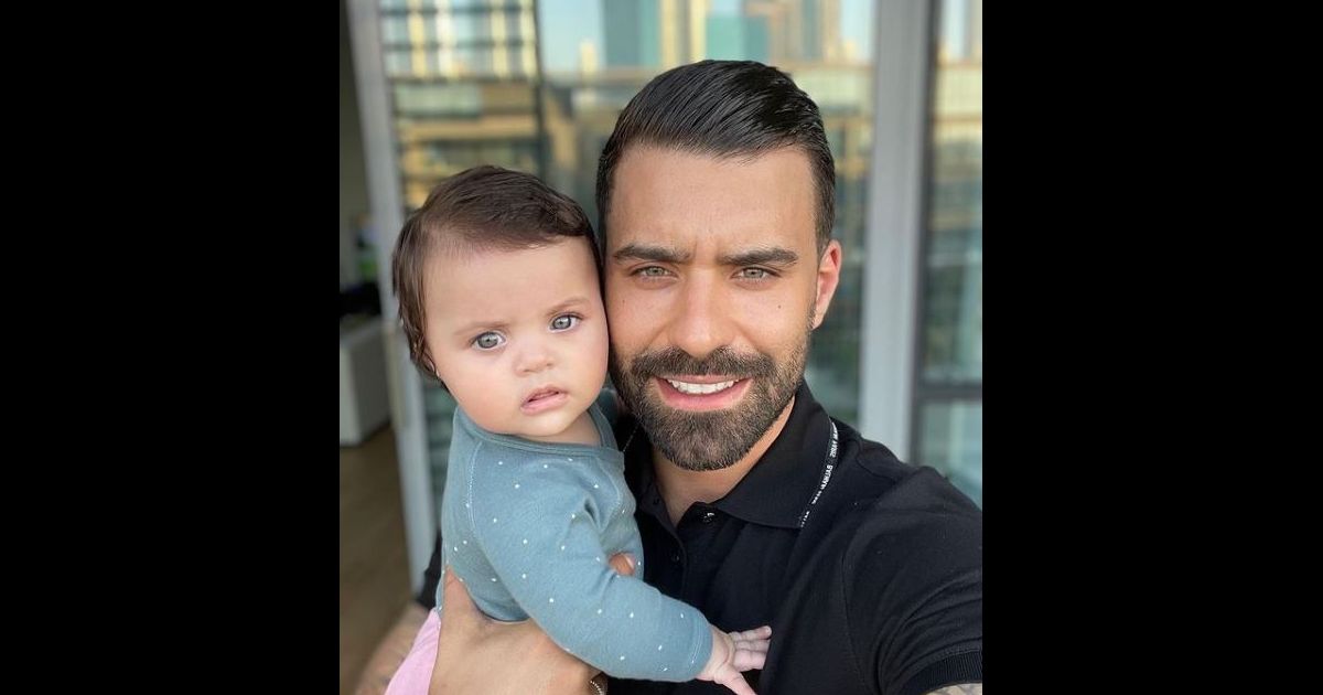 Vincent Queijo et sa fille Maria-Valentina, le 16 février 2021 - Purepeople