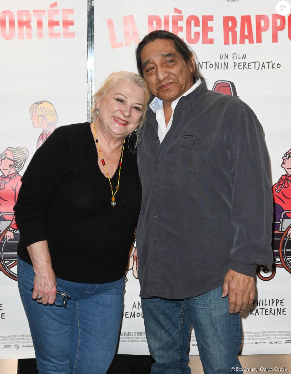 Josiane Balasko et son mari George Aguilar - Première du film La Pièce ...