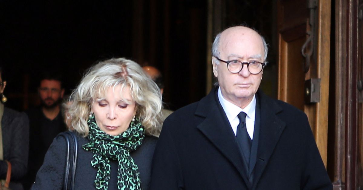 Georges Wolinski et sa femme Maryse - Sortie des obsèques de Régine ...