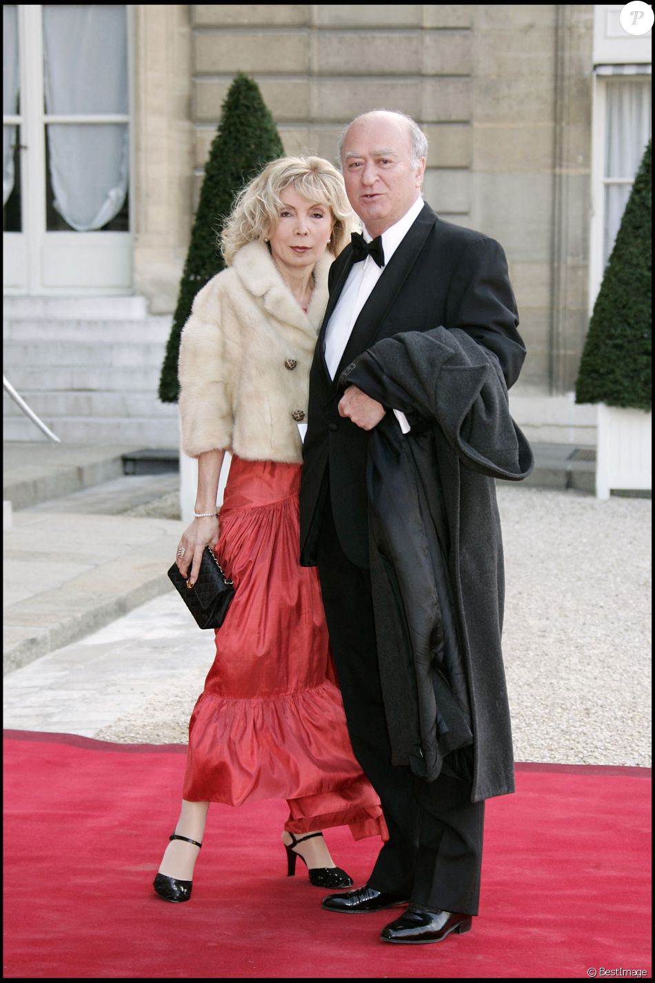 Georges Wolinski et sa femme Maryse lors d'un dîner de gala donné à l ...