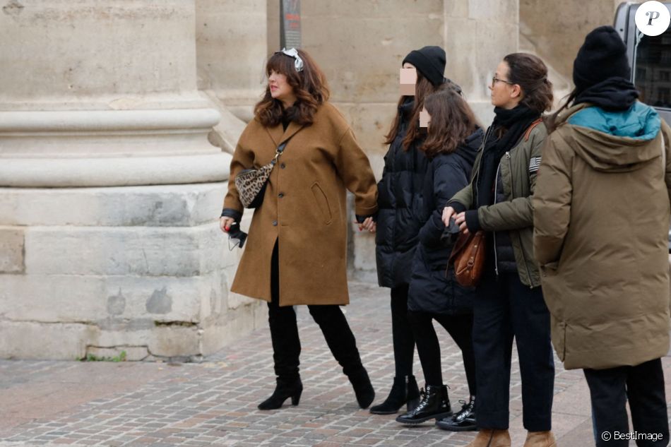 Elsa Wolinski et ses filles Lila et Bianca - Arrivées à la bénédiction ...