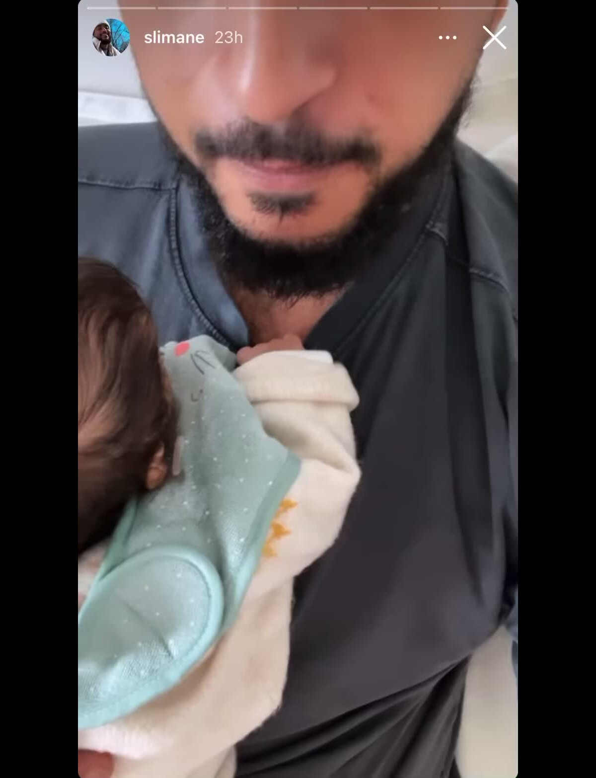 Vidéo : Slimane et sa fille. Story Instagram du 22 février 2022 ...