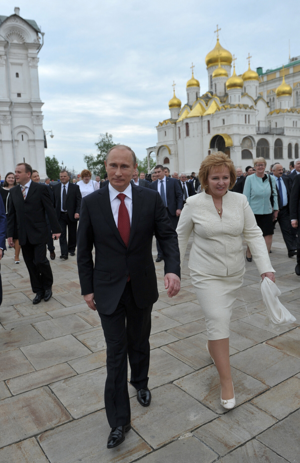 Photo : Vladimir Poutine et son épouse Lioudmila lors d'une cérémonie ...
