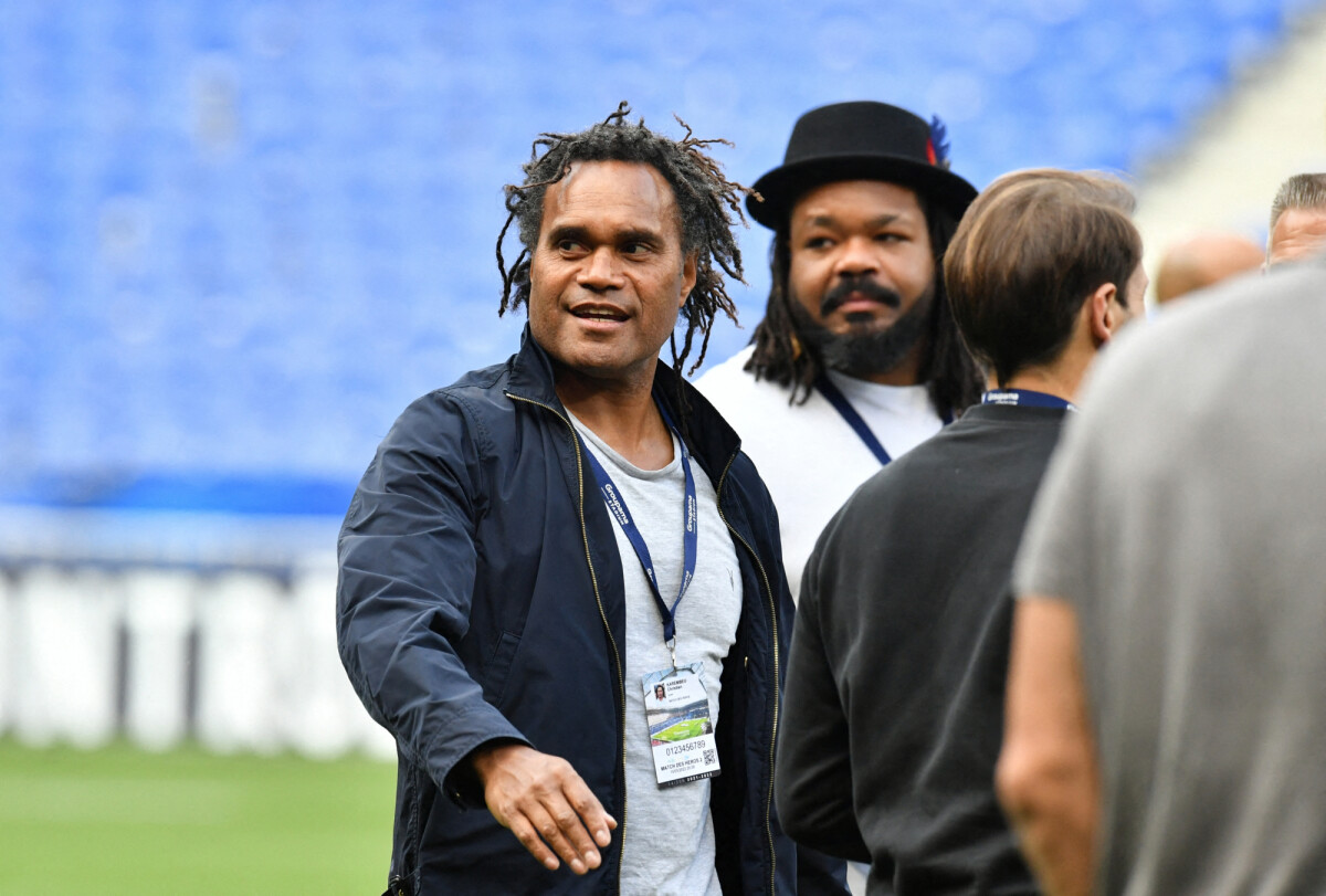 Photo : Christian Karembeu et Mathieu Bastareaud (rugbyman) lors du ...