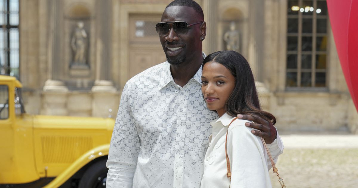 Omar Sy et sa fille Selly Sy - Photocall du défilé de mode Hommes Louis ...